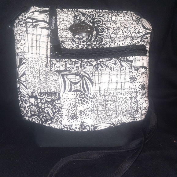 Donna Sharp | Bags | Donna Sharp Black White Silver Crossbody Purse Euc ...